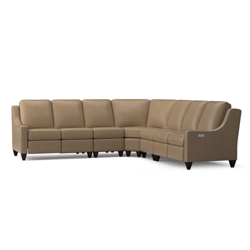 Bassett Furniture M000-LSECT5L BenchMade Motion Reclining Leather L ...