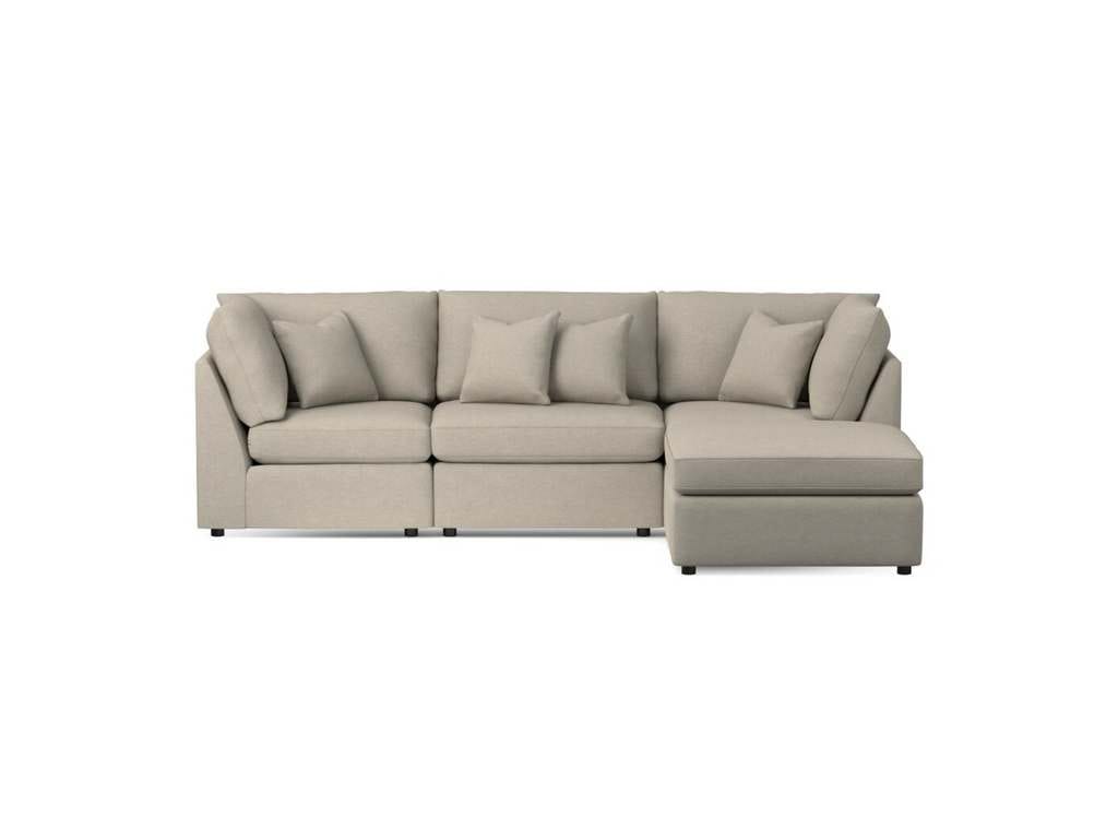 Bassett Furniture 2676-CSECT23 Beckham Small Chaise Sectional - Hickory ...
