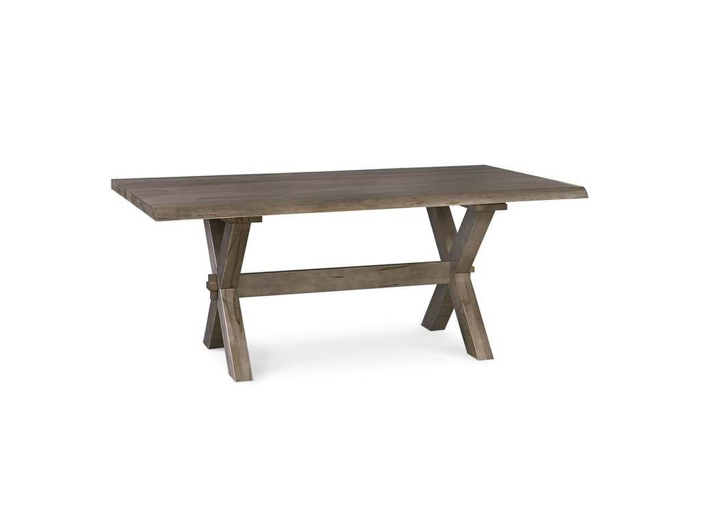 Bassett Furniture 4021-7242XLE Benchmade Crossbuck Maple Live Edge ...