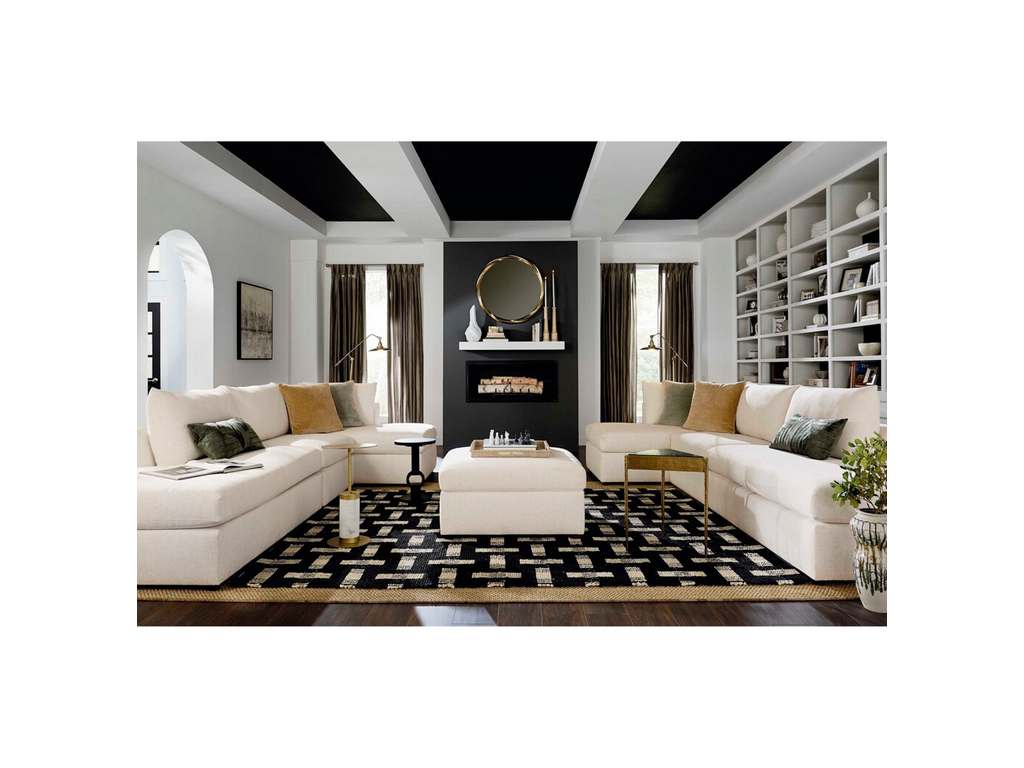 Bassett Furniture 2676-CBSECT Beckham Chaise Sectional With Bumper ...