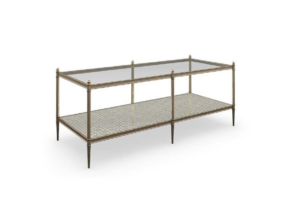 Caracole CLA-021-407 Perfectly Square Gold Cocktail Table - Hickory ...