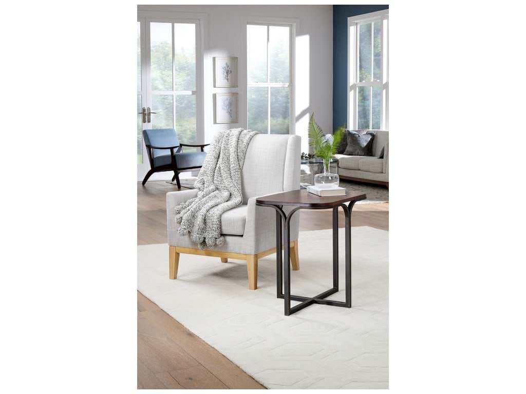 Charleston Forge 7909 Wave Rectangular End Table - Hickory Park Furniture