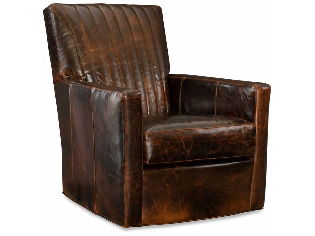 CR Laine L1775-05SWCH Malcolm Leather Channel Back Swivel Chair ...