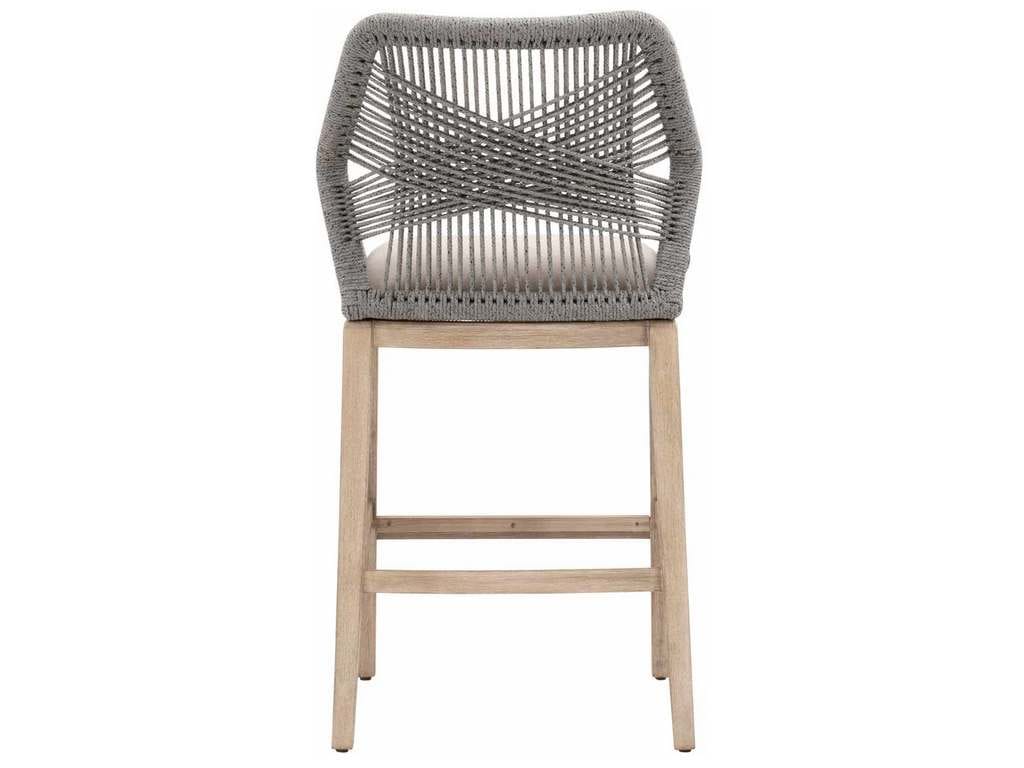 Essentials for Living 6808BS.PLA/LGRY/NG Loom Barstool in Platinum Rope ...