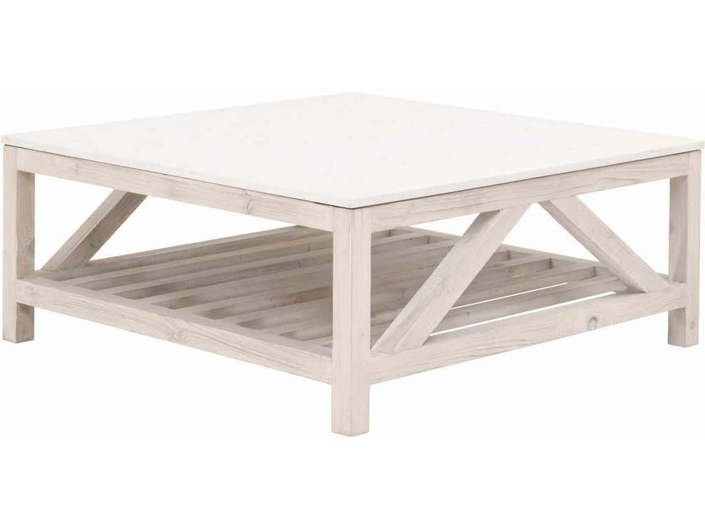 Essentials For Living 8019SQ.WW-PNE/WHTQ Spruce Square Coffee Table in ...