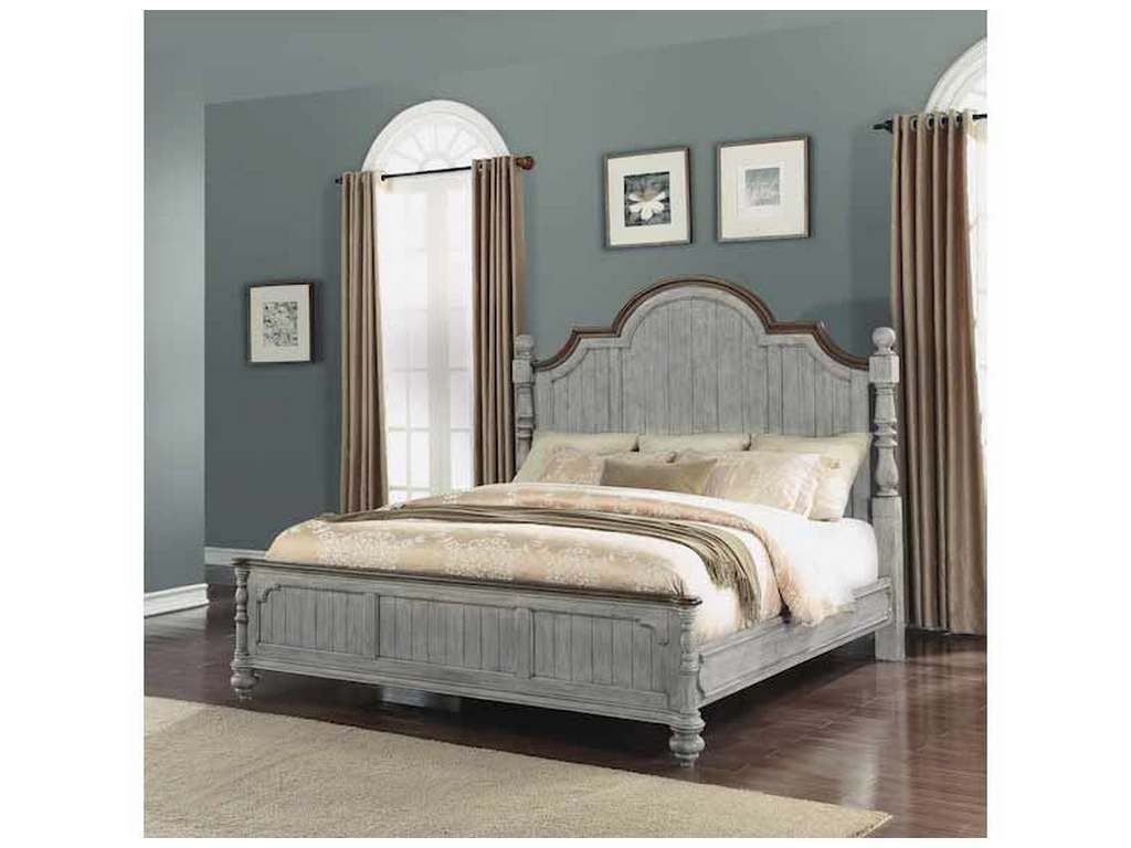 Flexsteel W1047-90K Plymouth King Poster Bed - Hickory Park Furniture