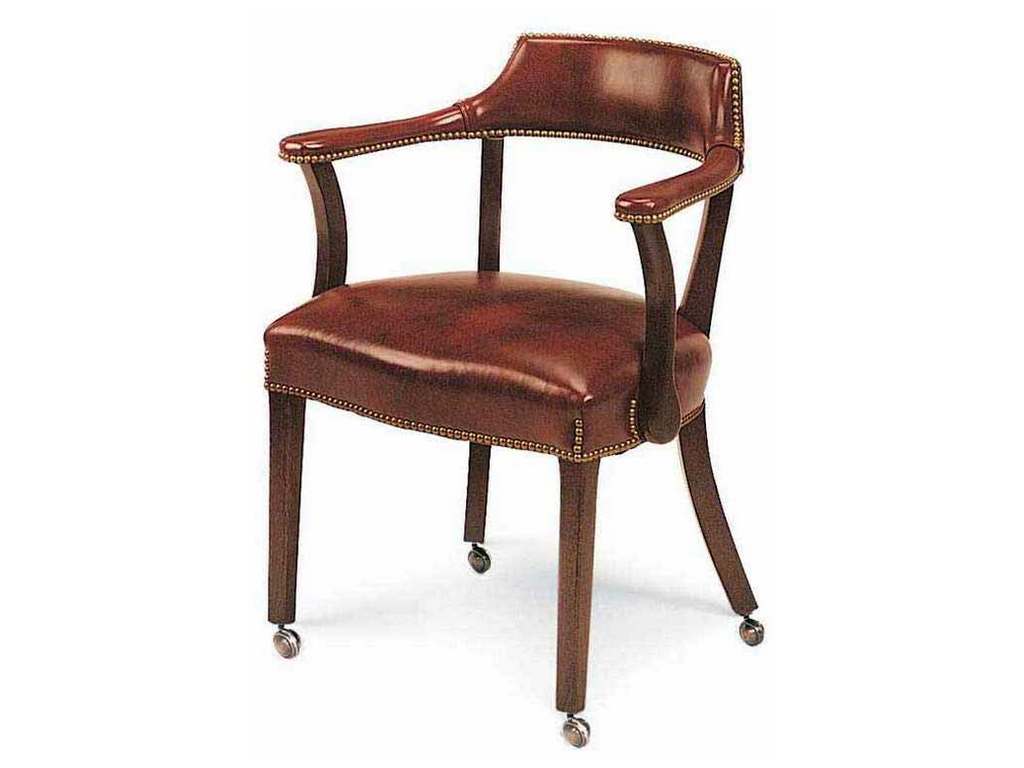 Hancock and Moore 1801C Captain Chair With Casters - Hickory Park Furniture