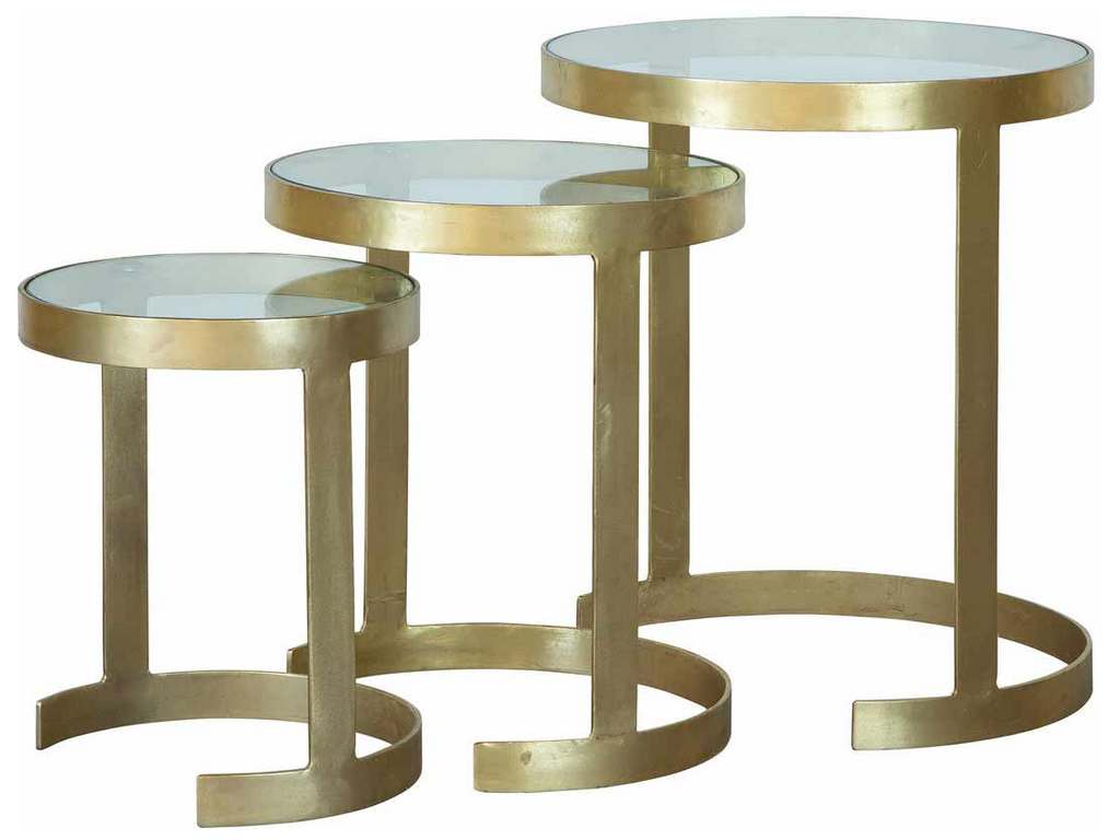 Hekman 28304 Brass Nest Of Tables - Hickory Park Furniture Galleries