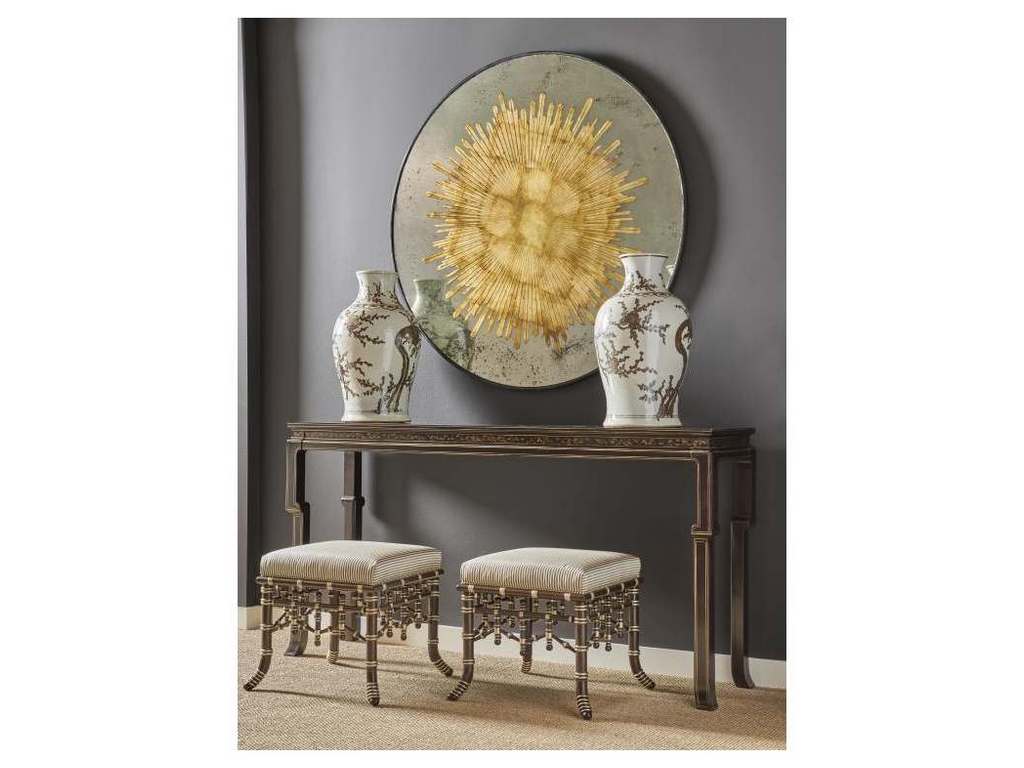 Hickory Chair HC6318-88 Midtown Faux Bamboo Bench - Hickory Park Furniture