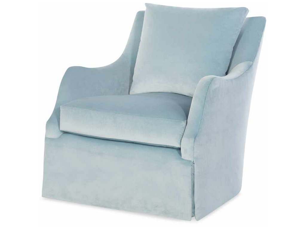 Highland House 1572SW Finnigan Skirted Swivel Chair - Hickory Park ...