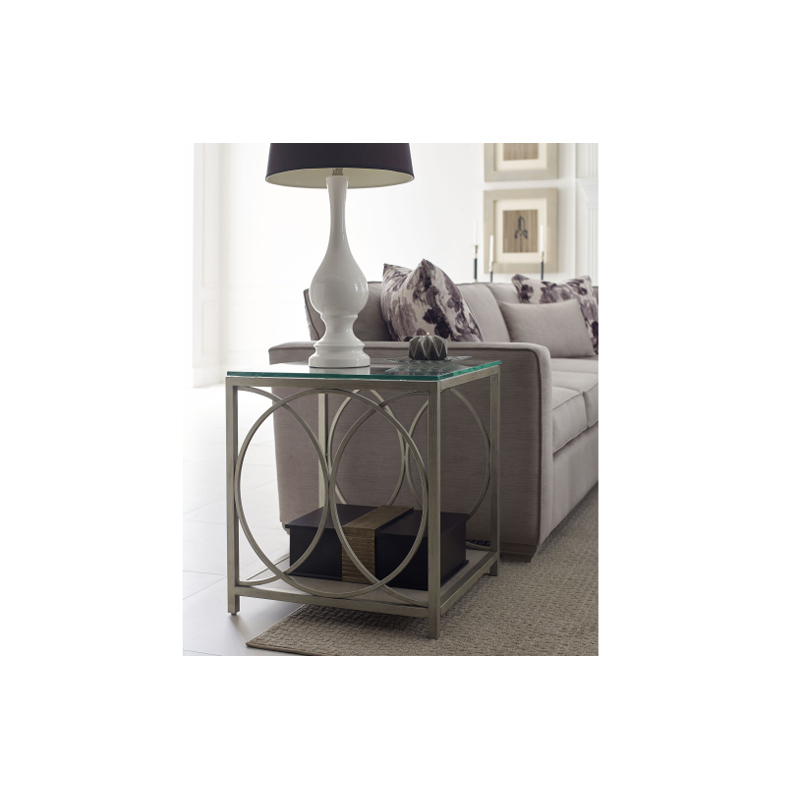 Rachael Ray Home 7200-505 Cinema Glass Top End Table - Hickory Park ...