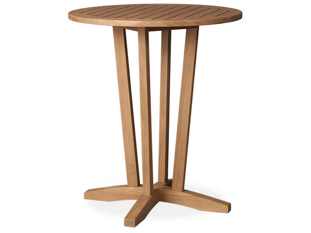 Lloyd Flanders 286340 Teak 30 Inch Round Bar Table - Hickory Park Furniture
