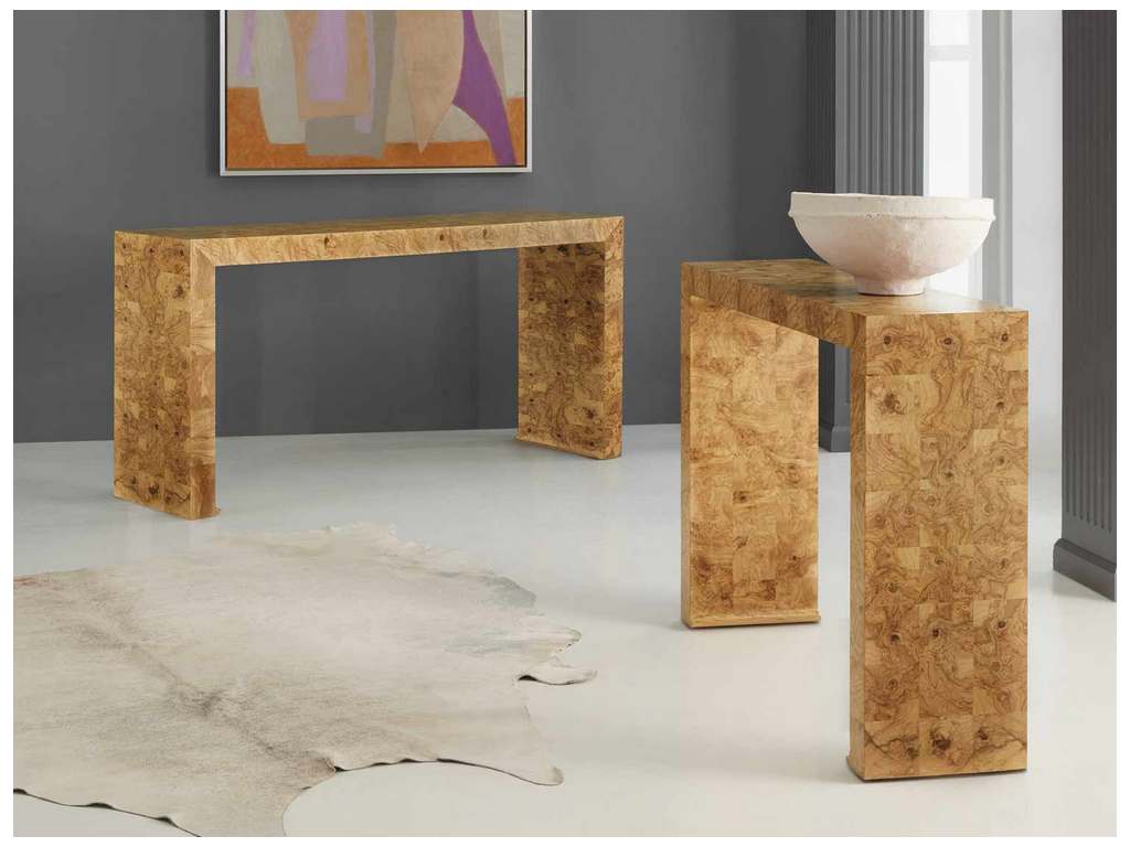 Modern History MH935F01 Small Slab Console Olive Ash Burl - Hickory ...