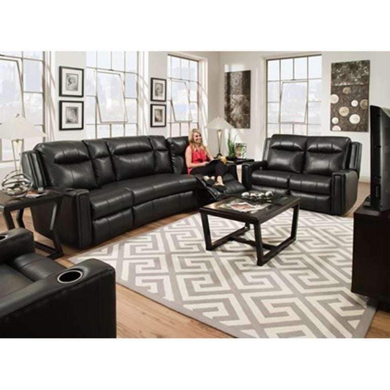 Southern Motion 858 Motion Sectionals Curve - Hickory Park Furniture