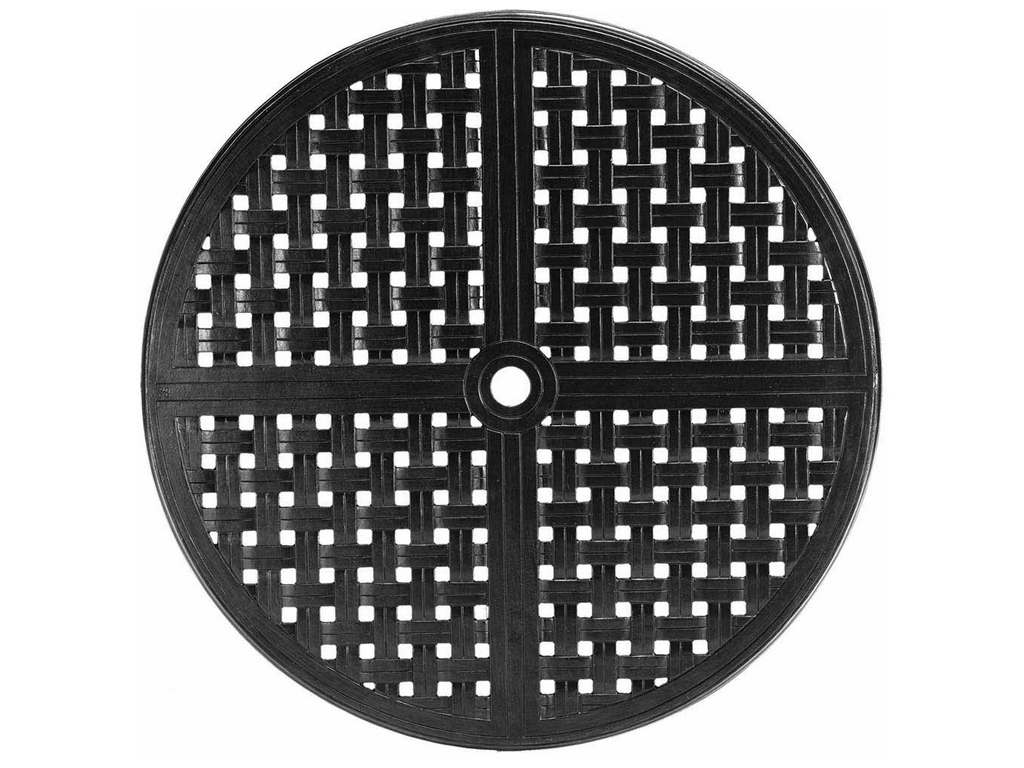 Summer Classics 4061 Double Lattice 36 inch Round Table Top - Hickory ...