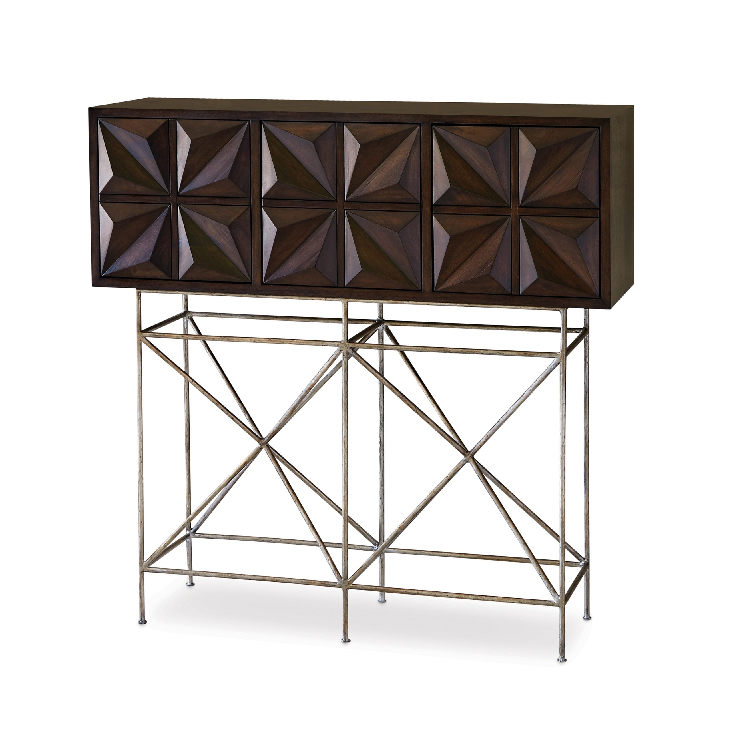 Ambella Home 07207-850-001 Snowflake Console Table - Hickory Park Furniture