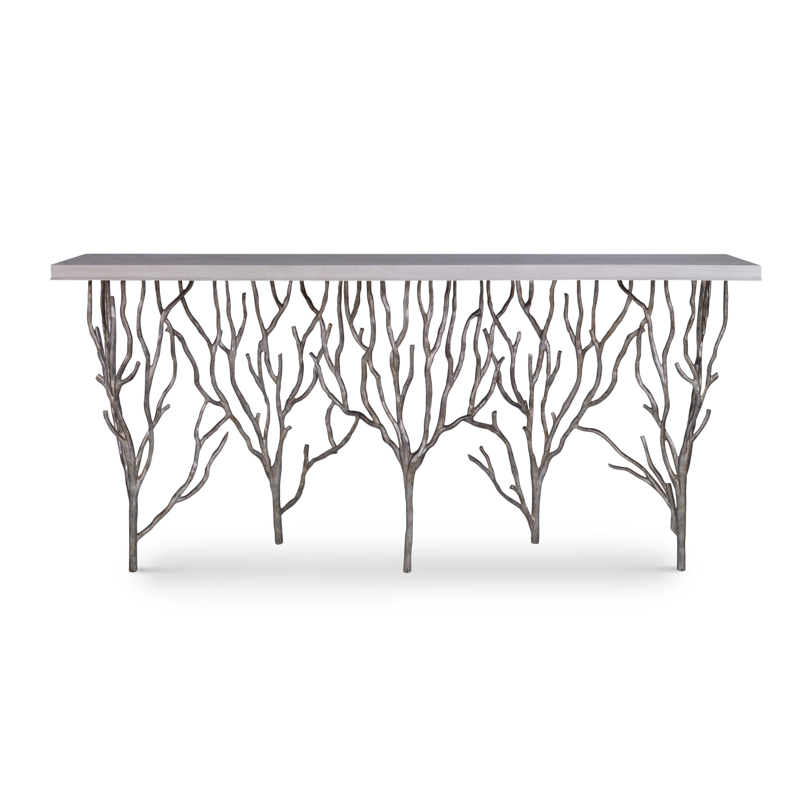 Ambella Home 09136-850-008 Forest Console Table Champagne - Hickory ...