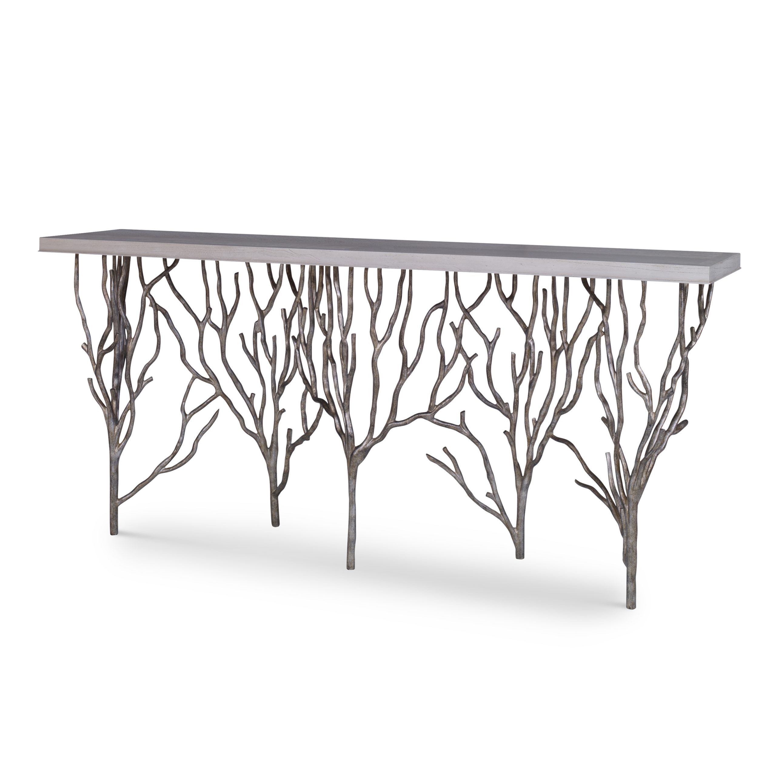 Ambella Home 09136-850-008 Forest Console Table Champagne - Hickory ...