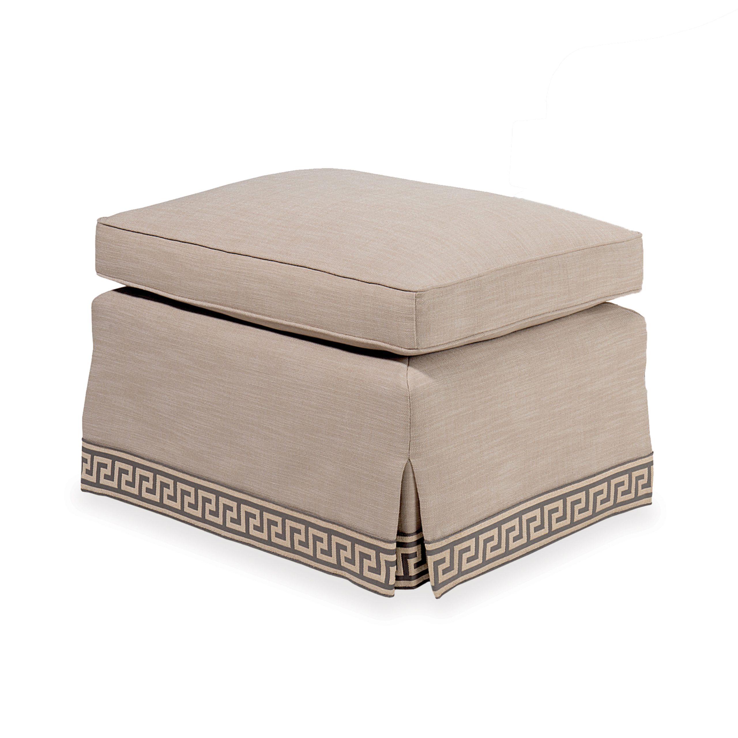 Ambella Home 230-50 Bristol Ottoman Skirted - Hickory Park Furniture