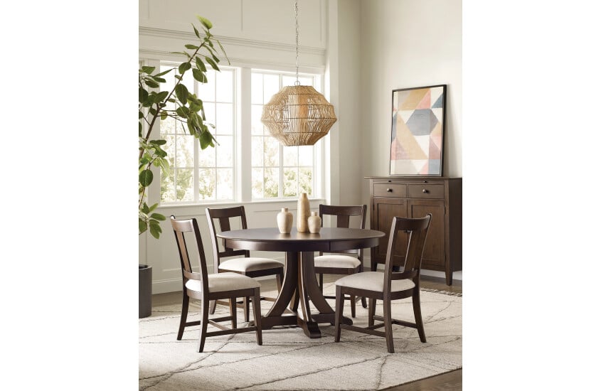 Kincaid Furniture 317-706M 54" Round Quad Table, Mocha - Hickory Park ...