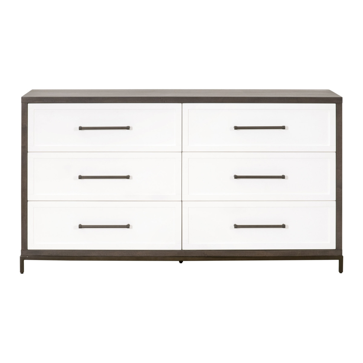 Essentials For Living 6140.BBRN/WHT-AB Wrenn 6-Drawer Double Dresser ...