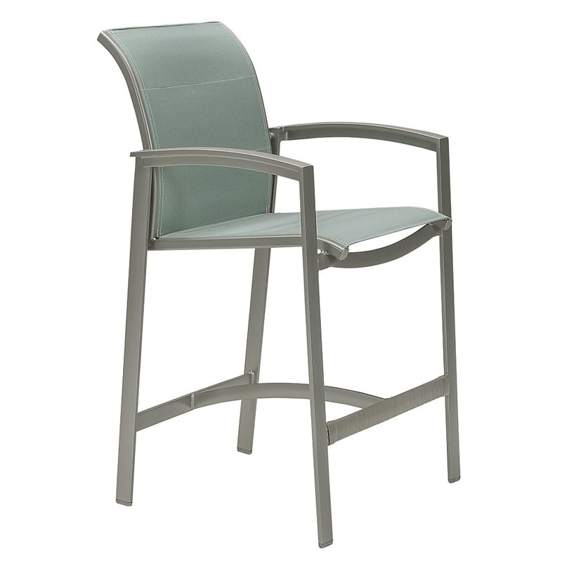 Tropitone 461126DP Elance Duplex Sling Stationary Bar Stool - Hickory ...