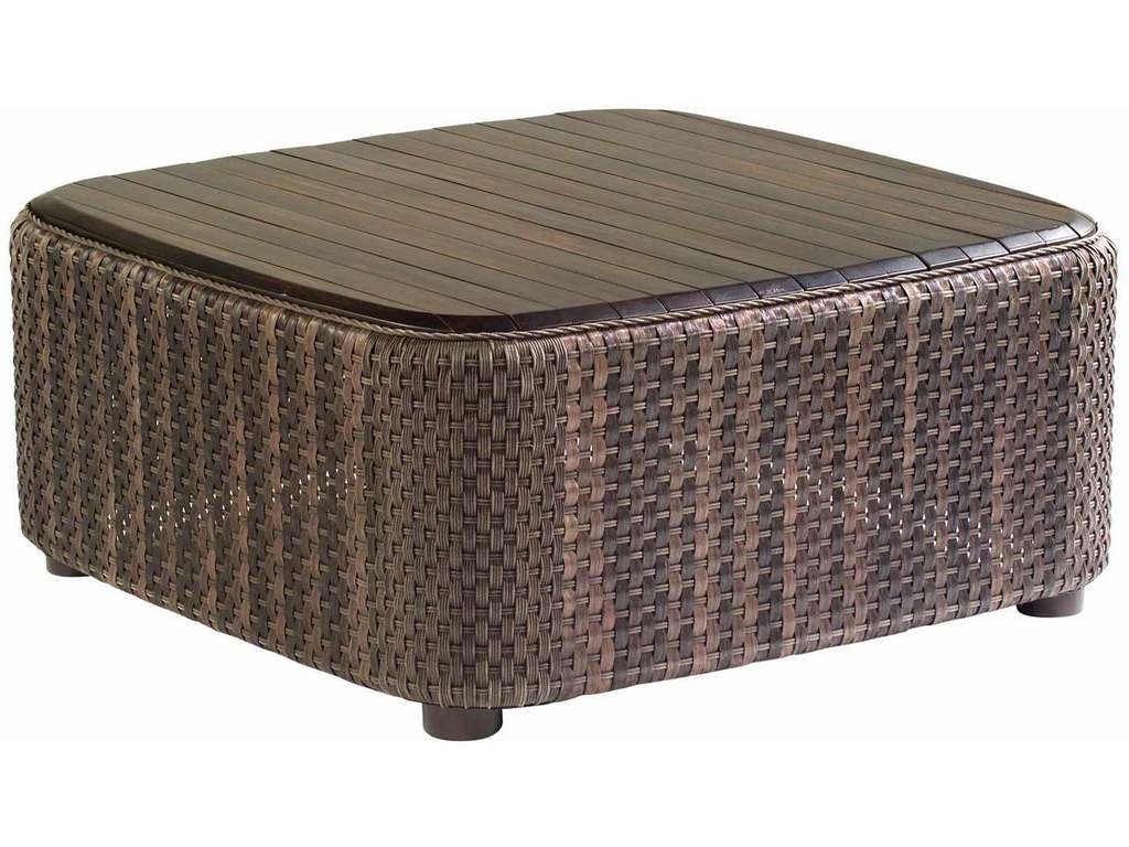 Woodard S530211 Aruba Coffee Table with Teak Top - Hickory Park Furniture