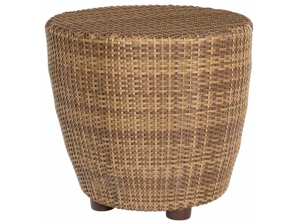 Woodard S507201 Saddleback Round End Table - Hickory Park Furniture