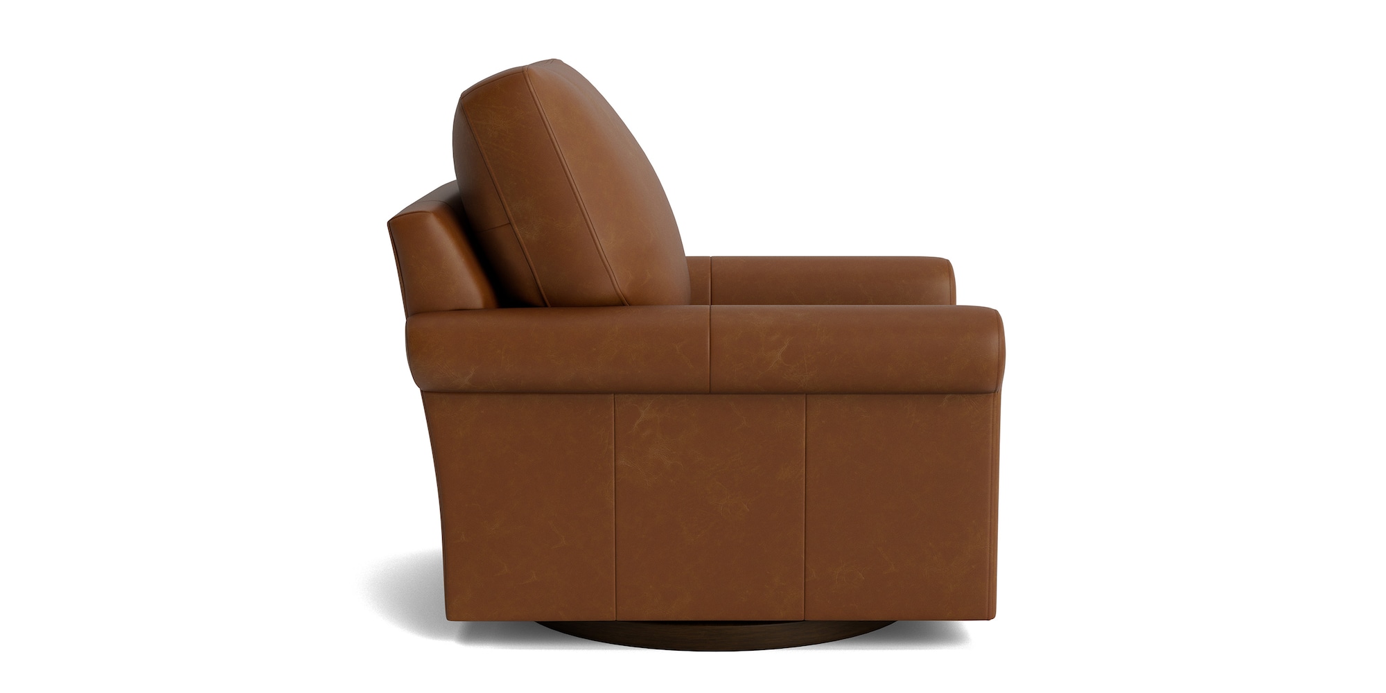 Bassett Furniture C100-05SFL Premier Custom Leather Sock Arm Swivel ...