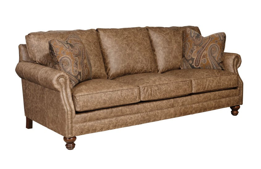 Kincaid Furniture UPH-636-86L Bayhill Sofa Leather - Hickory Park Furniture