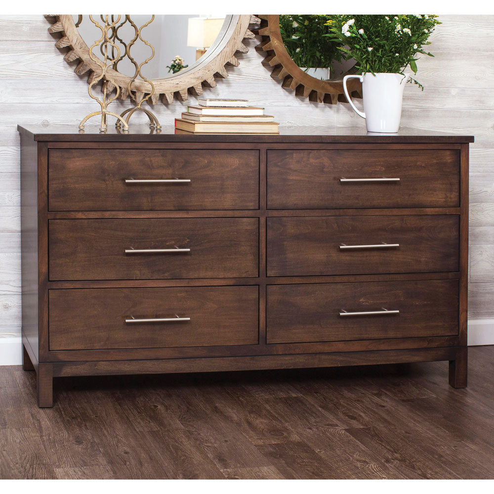 Simply Amish SSABR-08F2 Auburn Bay 6-Drawer Dresser - Hickory Park ...