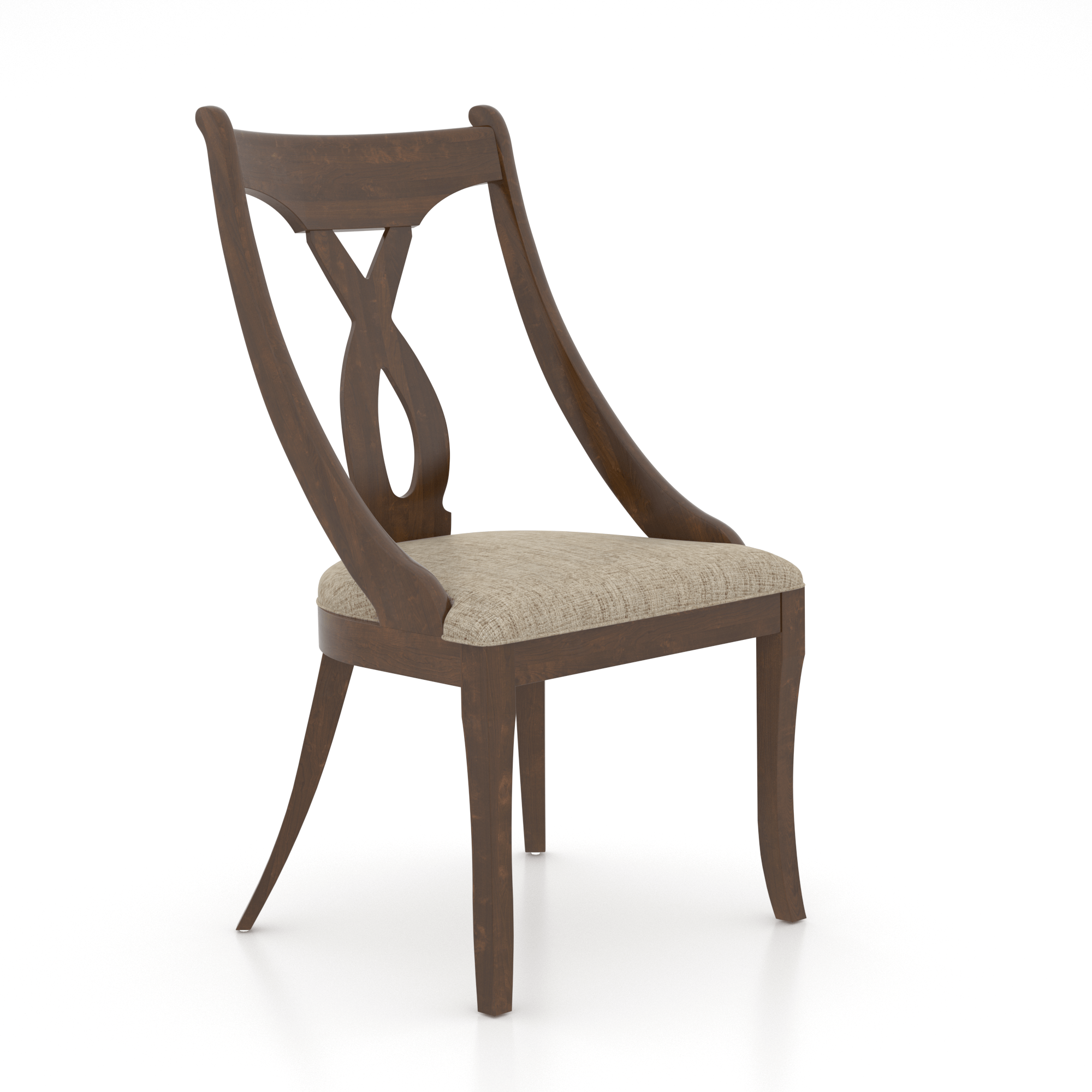 Canadel Casual Dining CNN051607U19MNA Upholstered Side Chair - Hickory ...