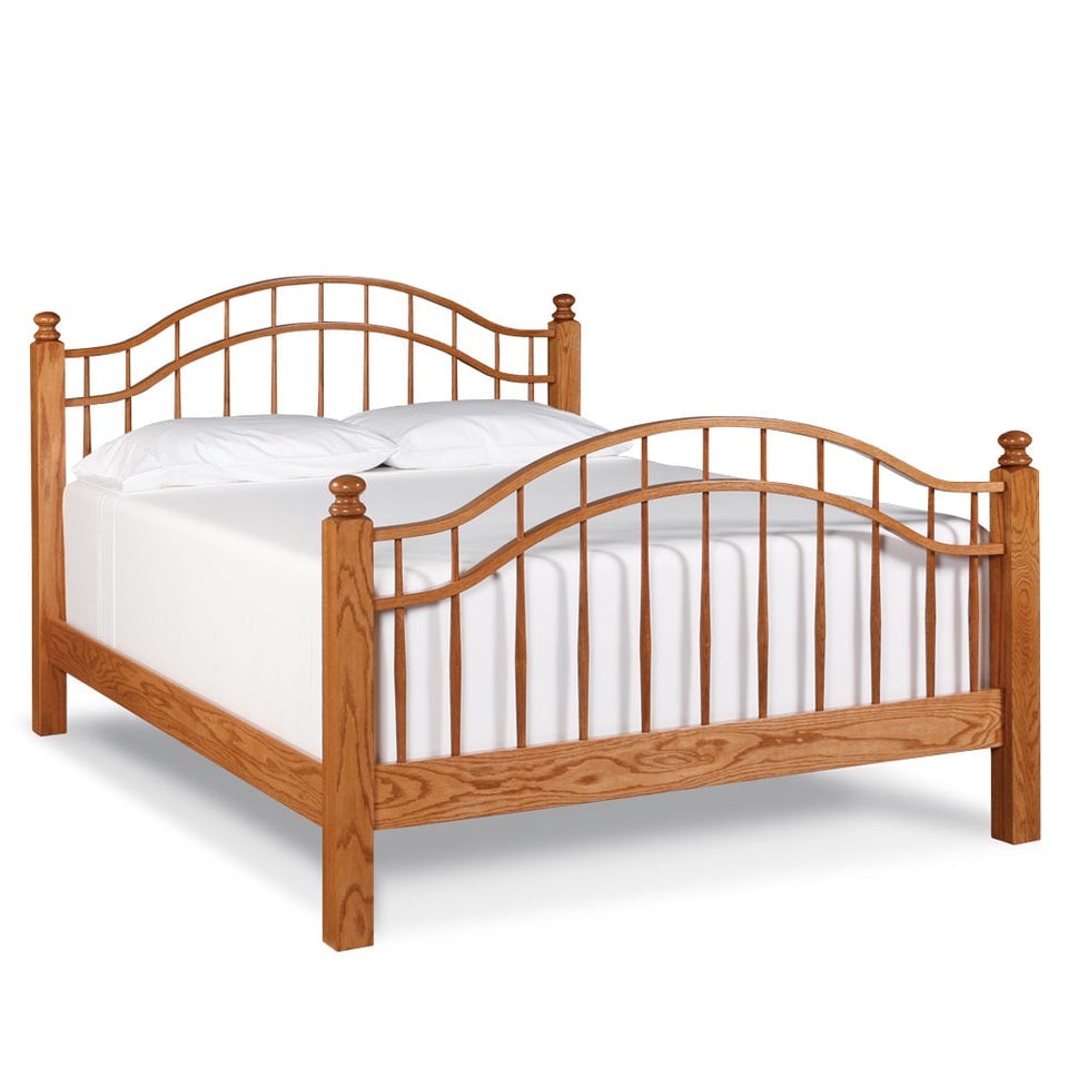 Simply Amish SBDBB-10B4 Classic Double Bow Full Bed - Hickory Park ...