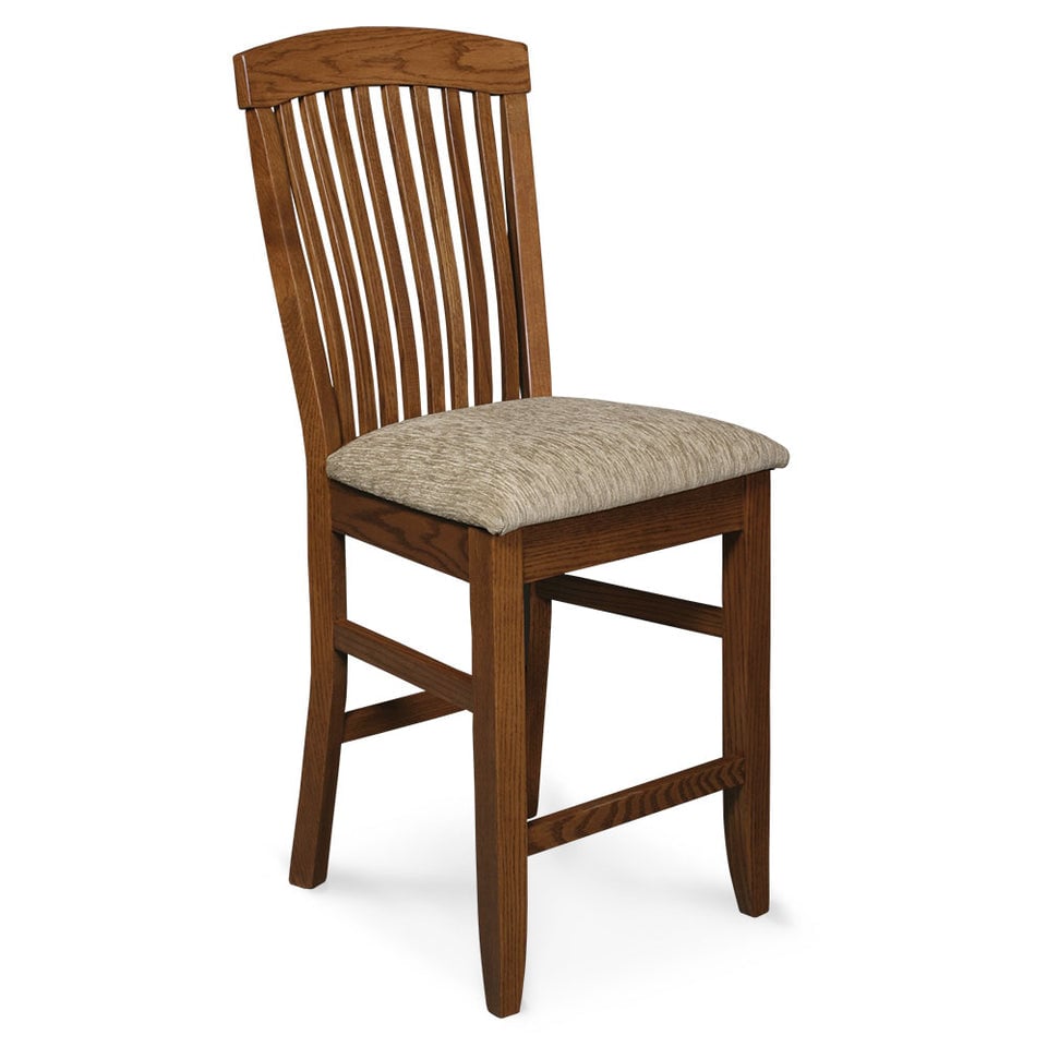 Simply Amish KSJBSS30-W Dining Room Justine Stationary Barstool, 30 ...