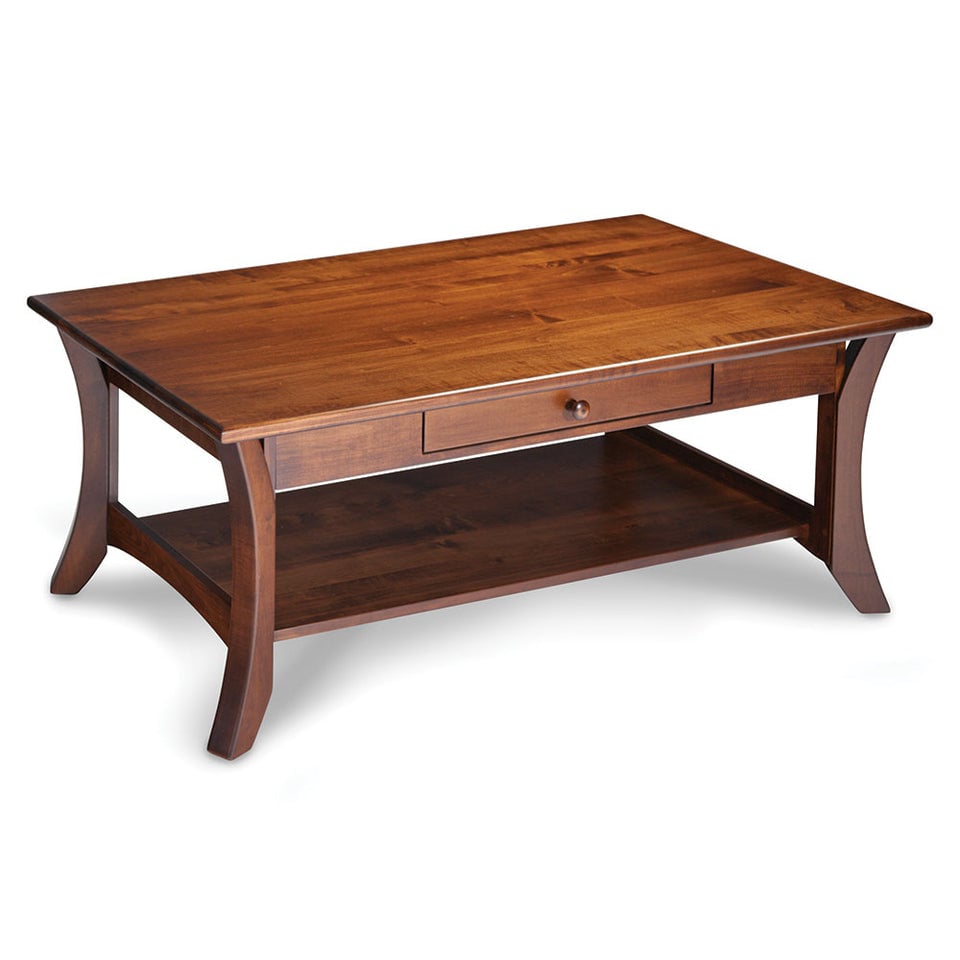 Simply Amish MAPAOC Living Room Park Avenue 1-Drawer Open Coffee Table ...