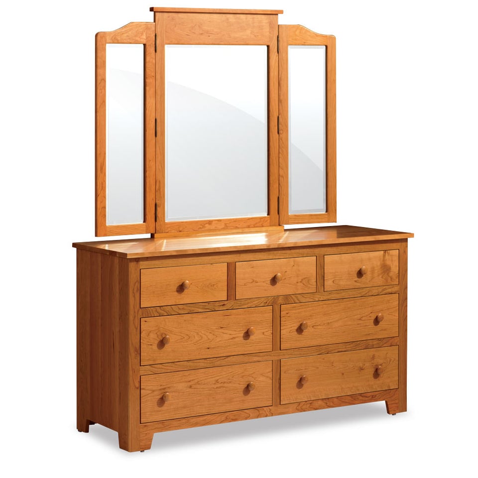 Simply Amish ME8816D Shaker 7-Drawer Dresser, 58" - Hickory Park Furniture