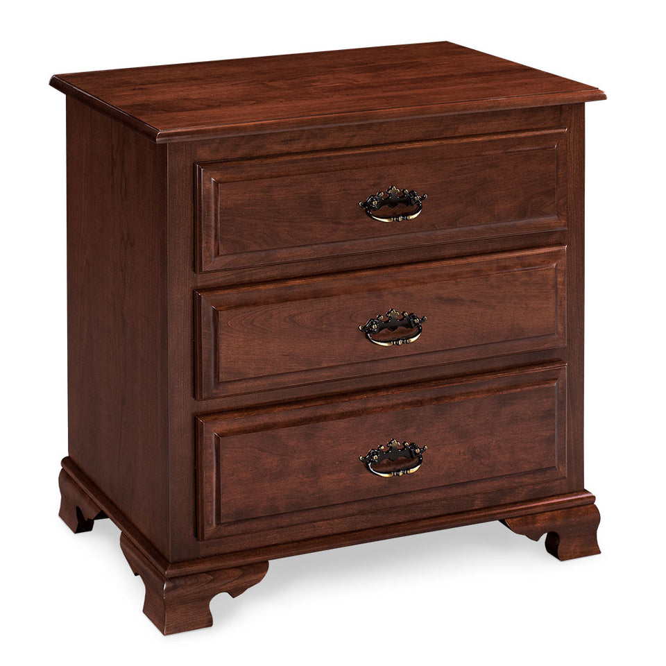 Simply Amish SNCLA-02C4 Classic Nightstand with Drawers, Extra Wide ...