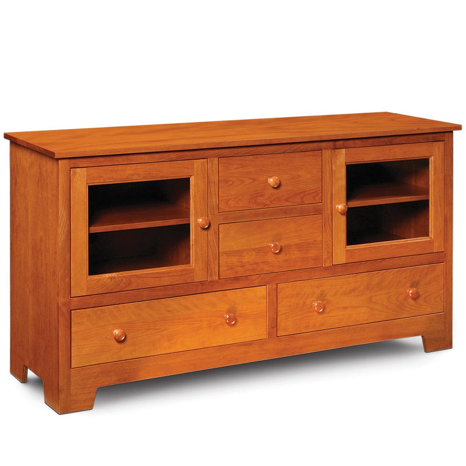 Simply Amish TS825C Living Room Shaker TV Stand, 61.5" - Hickory Park ...
