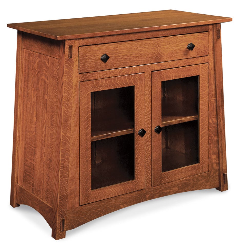 Simply Amish WSMCSP Dining Room McCoy Server with Antique Glass Doors ...