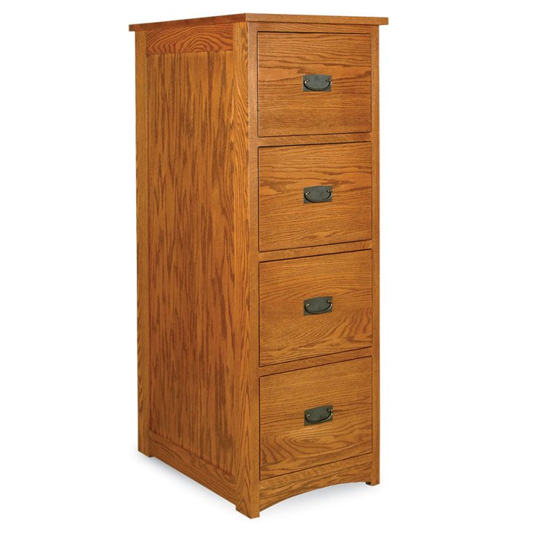 Simply Amish WSPM4D Prairie Mission 4-Drawer File Cabinet - Hickory ...