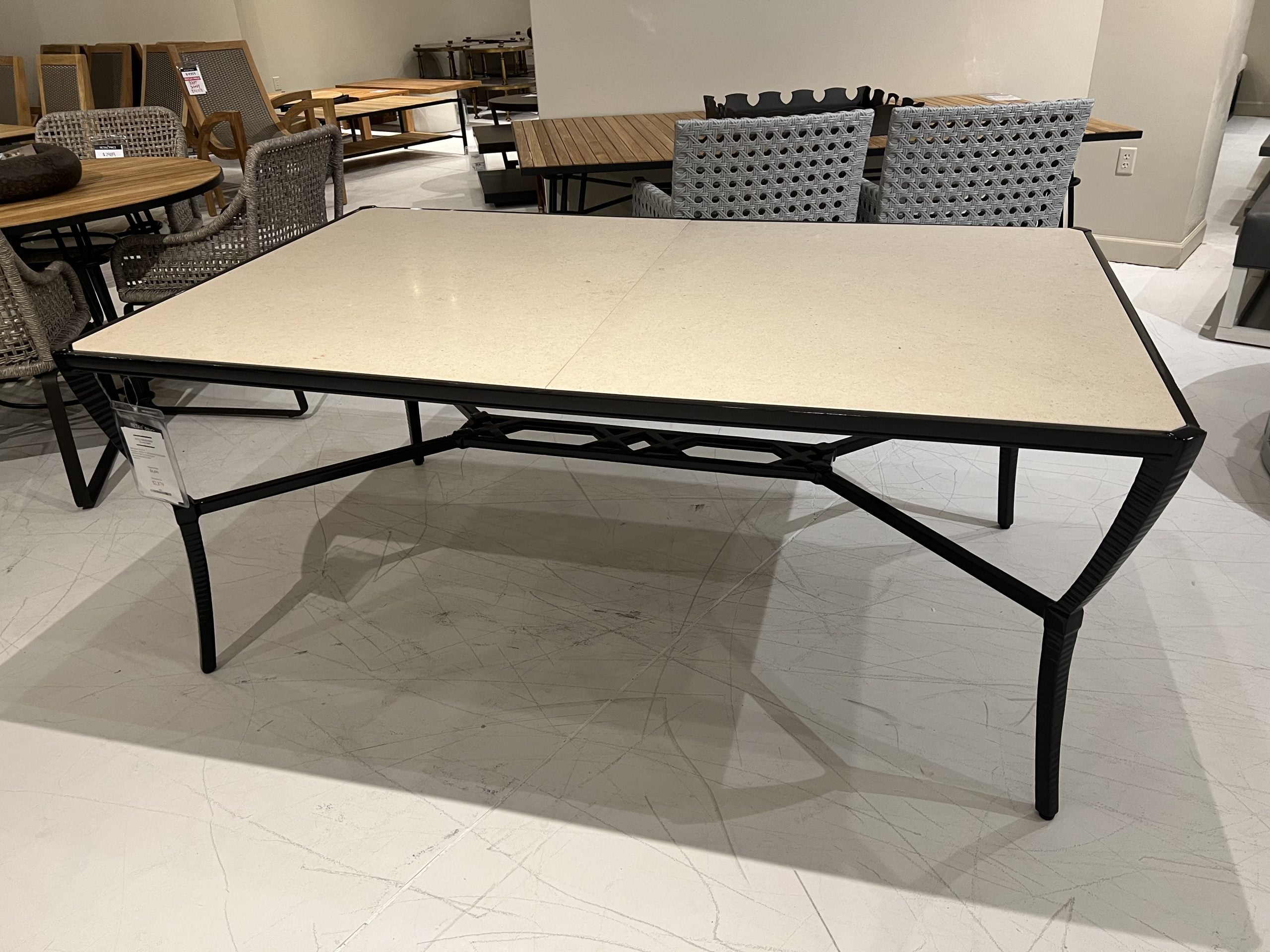 Century Furniture D12-95-9 72" Rect. Outdoor Dining Table at Factory ...