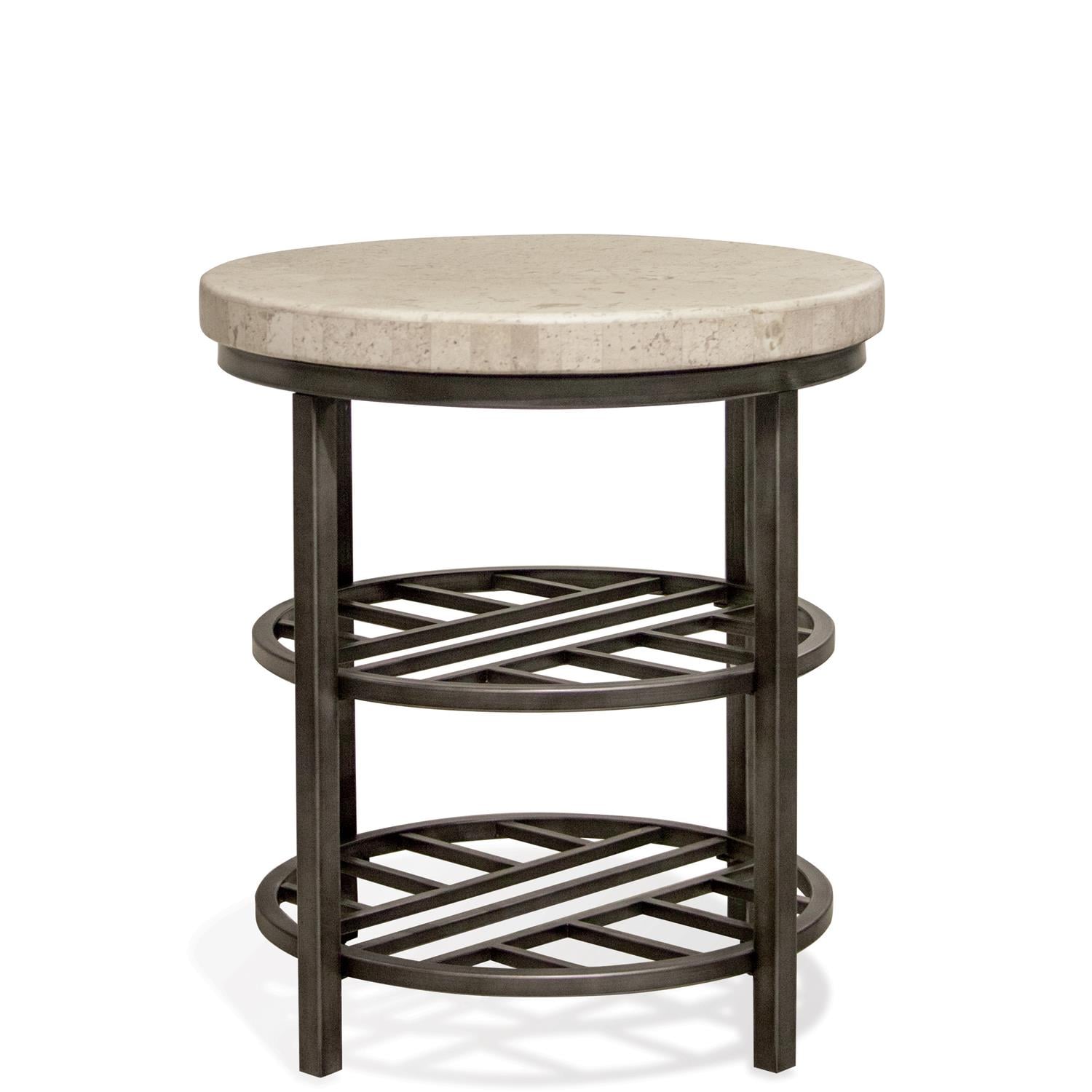 Riverside Furniture 77708 Living Room Capri Round Side Table - Hickory ...