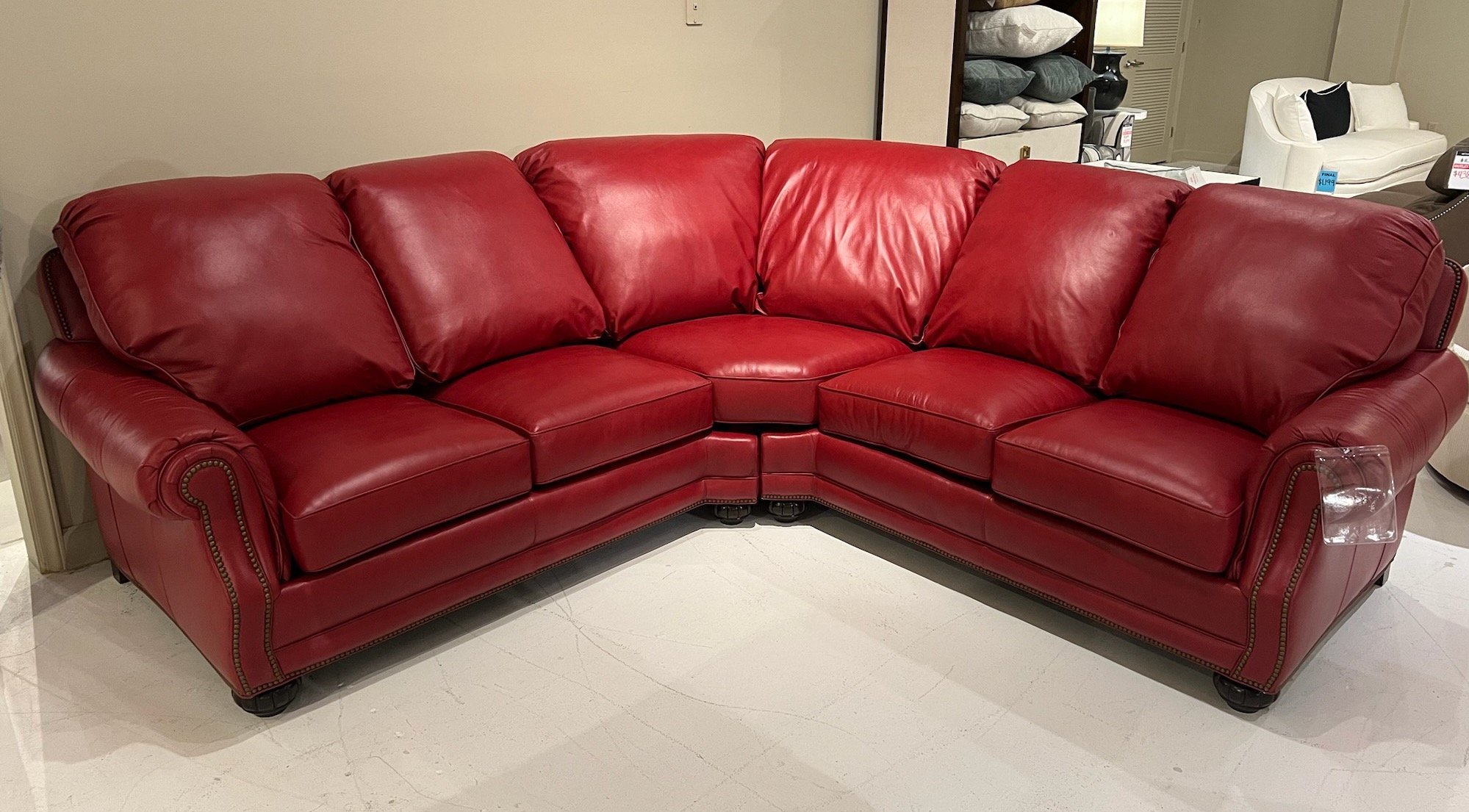 Hancock moore leather sectional store