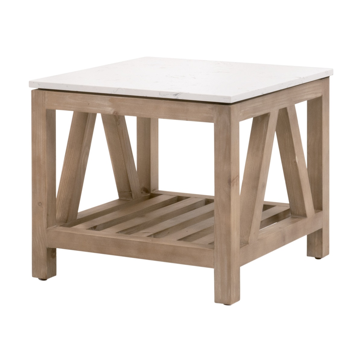 Essentials For Living 8020.SGRY-PNE/WHTQ Living Room Spruce End Table ...