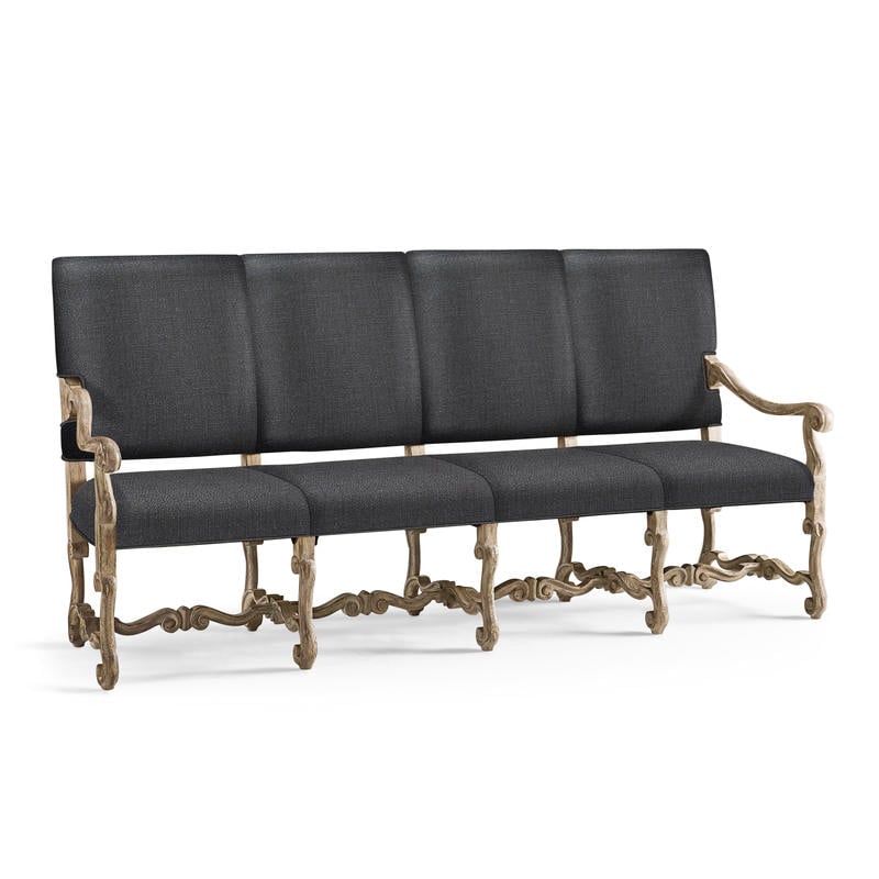 Jonathan Charles 491235-TGO-U3 Sagehill Fabric Banquette Bench ...