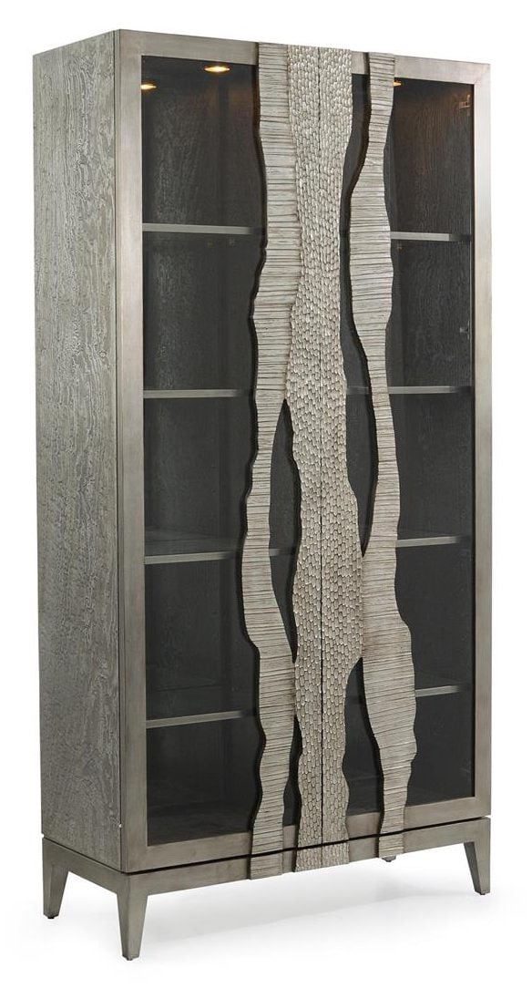 John Richard EUR-04-0732 River's Edge Silver Display Cabinet - Hickory ...