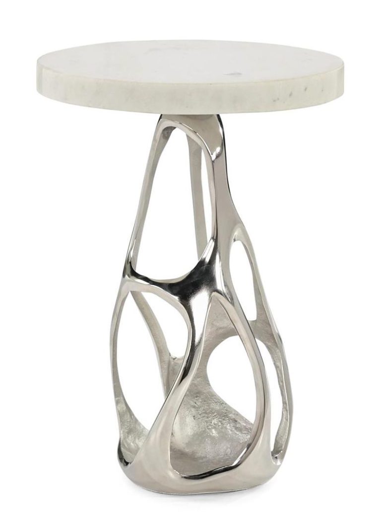 John Richard JFD-0431 Nexus Side Table Nickel - Hickory Park Furniture