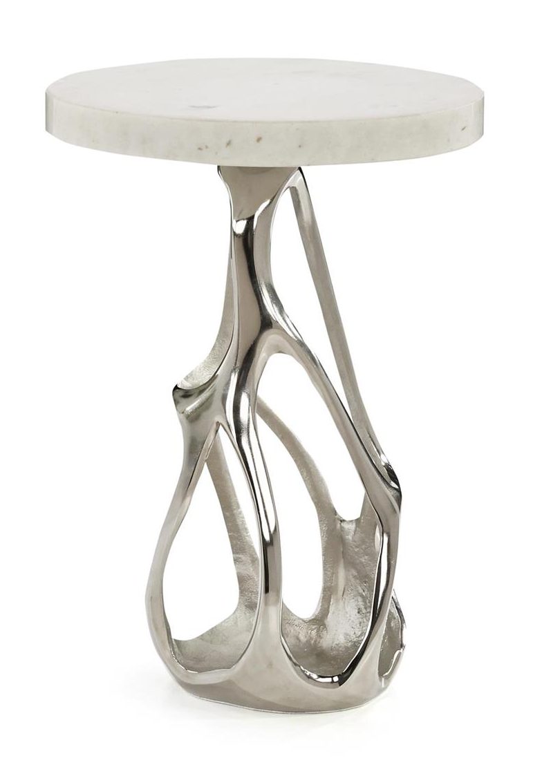 John Richard JFD-0431 Nexus Side Table Nickel - Hickory Park Furniture