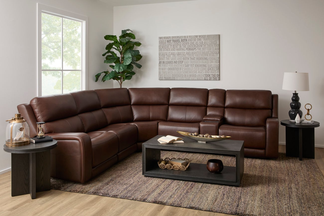 Flexsteel 1750-SECTP5 Oasis Leather Sectional - Hickory Park Furniture
