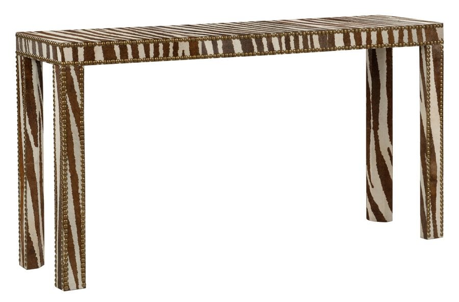 Chelsea House 370413 Zebra Console Table - Hickory Park Furniture